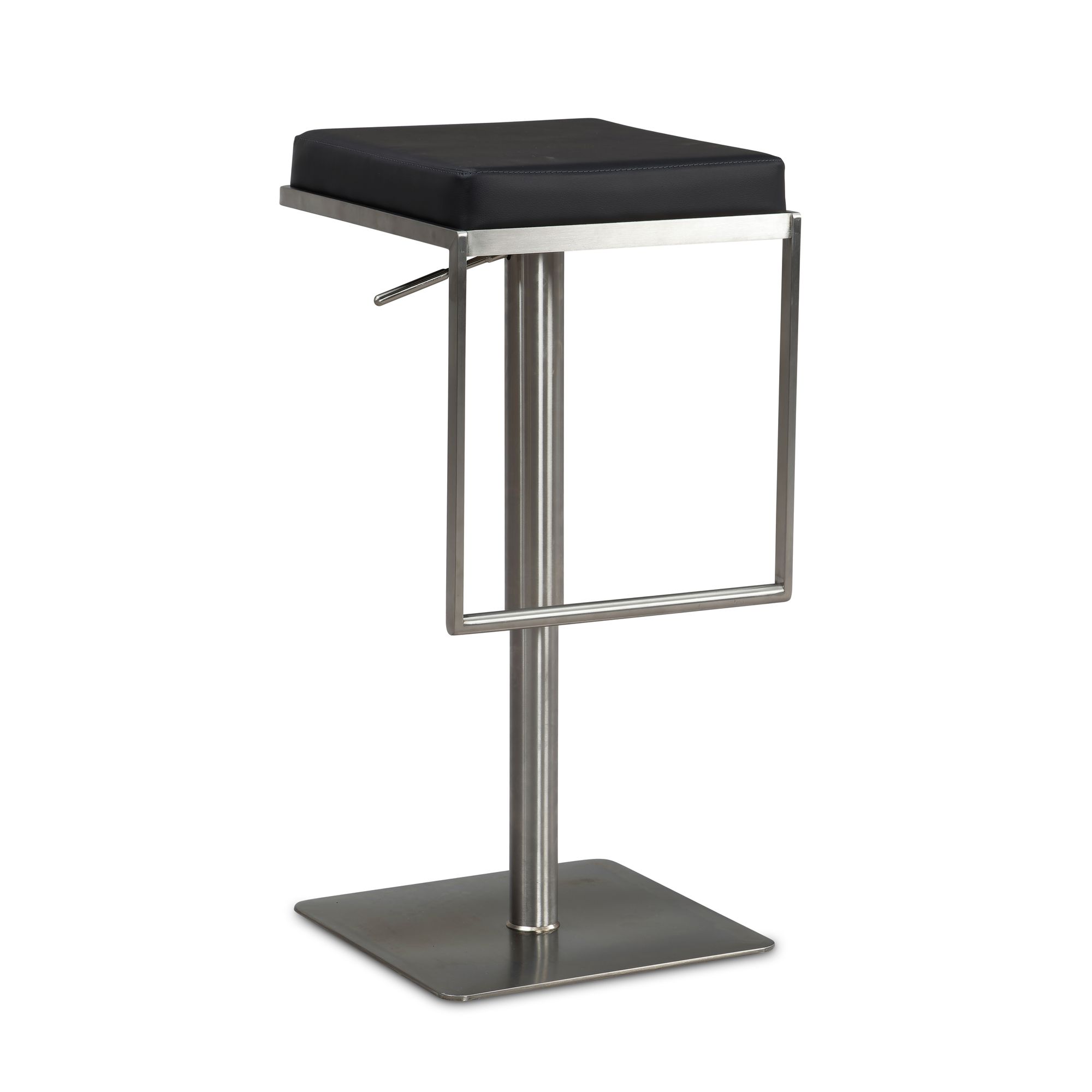 Wohnling Barhocker Schwarz Kunstleder Edelstahl Design Barstuhl Modern ...